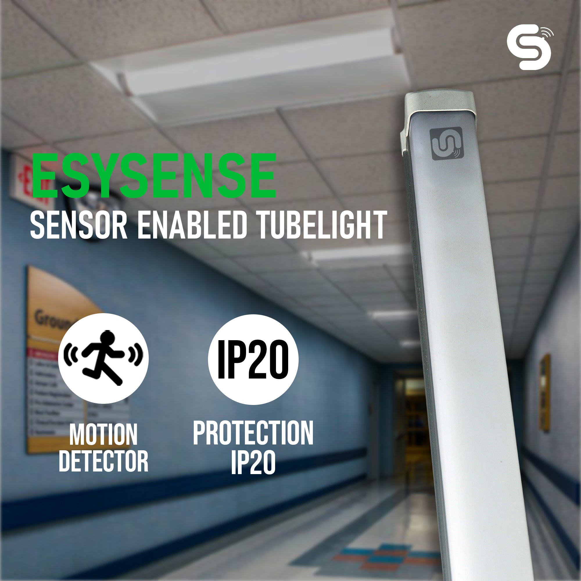 ESYSENSE | Motion Sensor Tube Light | T8 Tube Light Auto On/Off | 18W